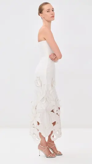 LEO LIN Rayna Applique Bustier Maxi Dress