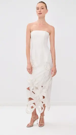 LEO LIN Rayna Applique Bustier Maxi Dress