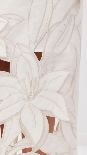 LEO LIN Rayna Applique Bustier Maxi Dress