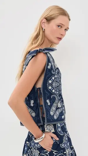 Sea Emelina Print Sleeveless Top