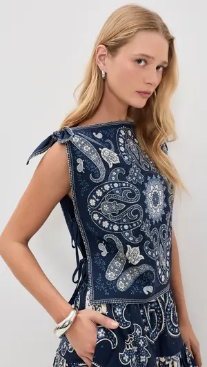 Sea Emelina Bandana Print Sleeveless Top