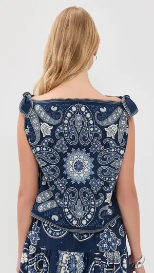 Sea Emelina Bandana Print Sleeveless Top