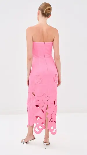 LEO LIN Rayna Applique Bustier Maxi Dress
