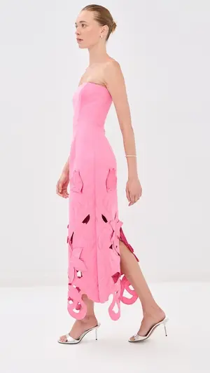 LEO LIN Rayna Applique Bustier Maxi Dress