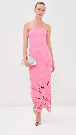 LEO LIN Rayna Applique Bustier Maxi Dress