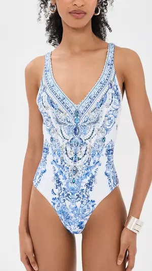 Camilla V Neck Piece Swimsuit