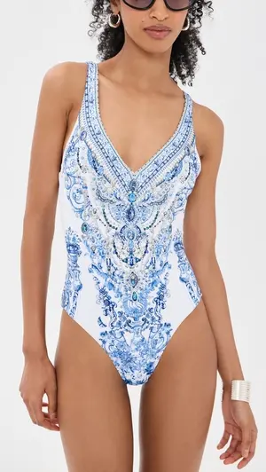 Camilla V Neck Piece Swimsuit