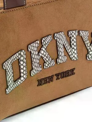 Dkny Hadlee Logo-appliqué Tote Bag - Brown