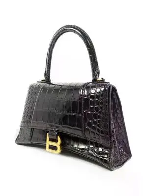 Balenciaga Hourglass Crocodile-effect Tote Bag