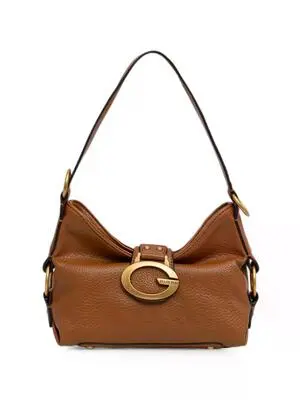 Guess Logo Plaque Pebbled Texture Tote Bag