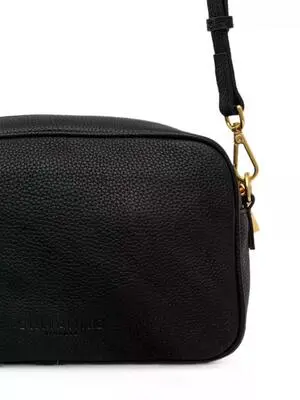 ERMANNO FIRENZE Pebbled Leather Shoulder Bag - Black