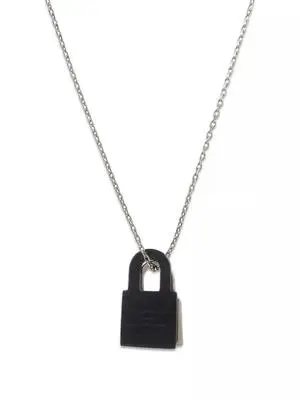 Hermès O'kelly Leather Pendant Necklace - Silver
