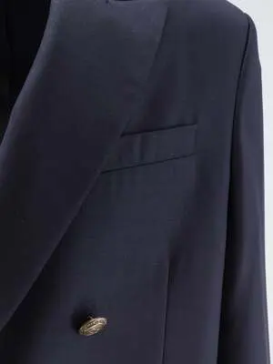 Dior Double-breasted Virgin Wool Blazer