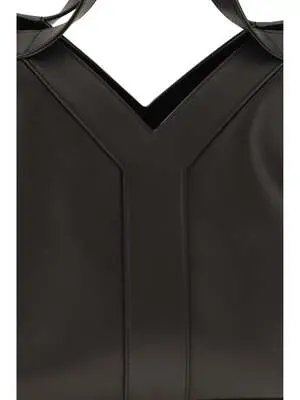 Saint Laurent Small Y Tote Bag In Grained Leather - Black