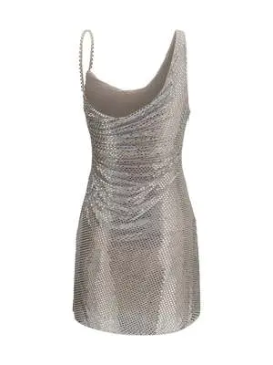 SELF-PORTRAIT Sequins Draped Dress
