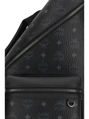 Mcm Aren Sling Printed Canvas Backpack