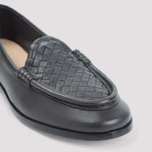Bottega Veneta Silenzio Loafers In Supple Nappa Leather With Intrecciato Detailing - Brown