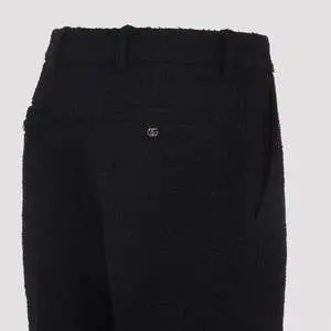 Gucci Boucle Wool Blend Straight Leg Pants