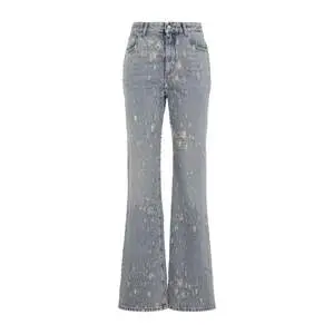 Alexander McQueen Distressed Flared Jeans - Blue