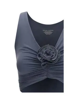 Magda Butrym Ruched Flower Top