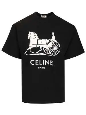 Celine Cotton Jersey T-shirt - Black