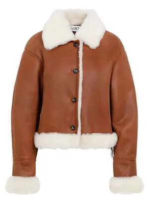 Loewe Shearling Jacket - Brown