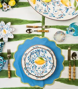 LES-OTTOMANS Ceramic Positano Lemons Serving Tray