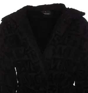 Versace All-over Patterned Belted Towelling Robe