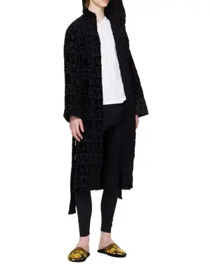Versace All-over Patterned Belted Towelling Robe