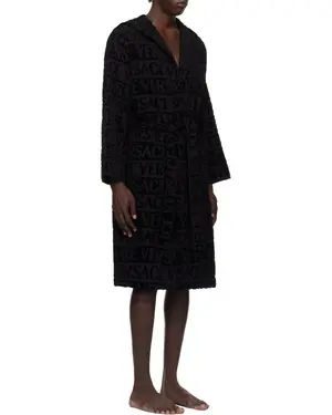 Versace All-over Patterned Belted Towelling Robe