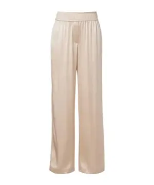 Brunello Cucinelli Silk-blend Satin Wide-leg Pants