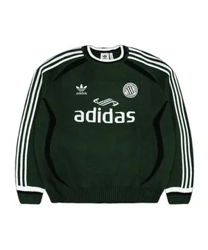 Adidas Striped Long-sleeved Sweater - Black