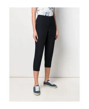 Comme Des Garçons Navy Blue Quarter Casual Pants
