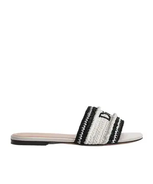 DIOR Dior Riviera Woven Slide Sandals