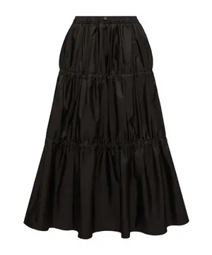Moncler Ruffle Mid-length Skirt - Black