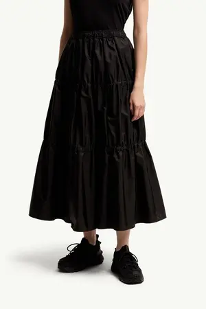 Moncler Ruffle Mid-length Skirt - Black