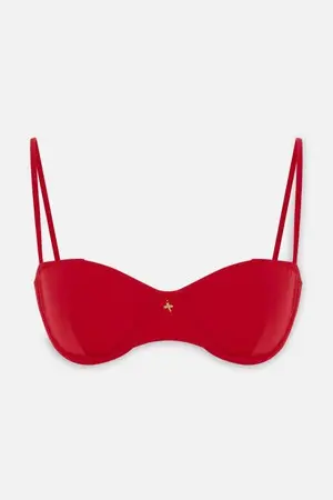 PCFG STORE Balconette Bikini Top Animal Print - Red
