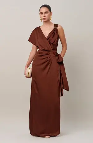 SAVEL SAVEL Benny Maxi Dress Rust
