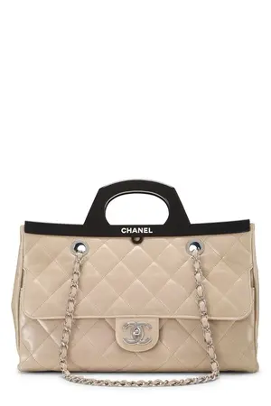 Chanel Calfskin Delivery Tote - Beige