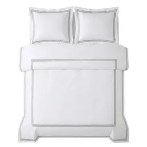 PURE PARIMA Triple Luxe Sateen Duvet Cover Set- Nickel - Silver