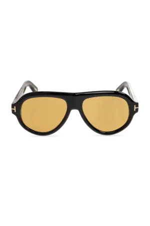 TOM FORD Zeiss Aviator Sunglasses - Black