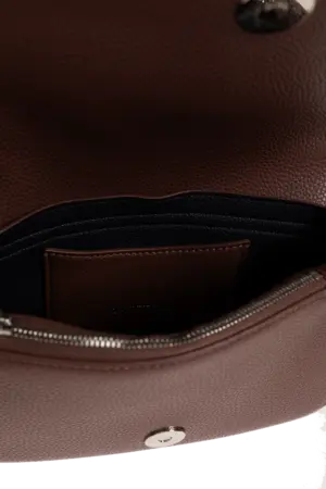 Emporio Armani Polished Leather Shoulder Bag