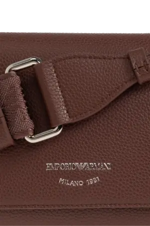 Emporio Armani Polished Leather Shoulder Bag