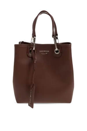 Emporio Armani Bag With Printed Logo - Brown