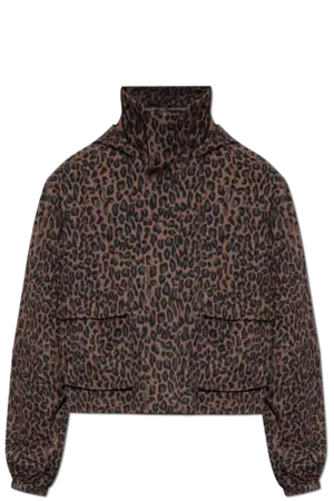 The Upside Ludlow Leopard Print Jacket - Brown