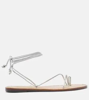 AMANU Karima Metallic Leather Sandals