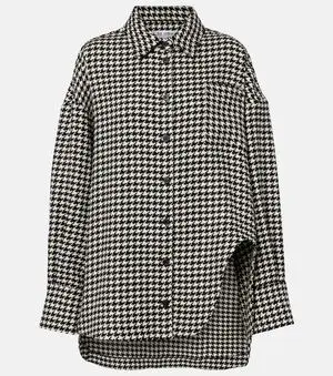 Attico Houndstooth Virgin Wool Shirt - Multicoloured