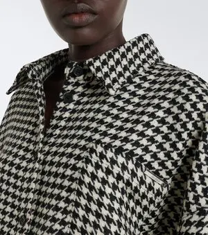 Attico Houndstooth Virgin Wool Shirt