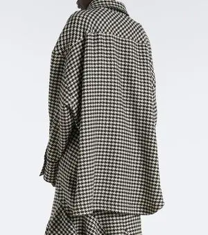 Attico Houndstooth Virgin Wool Shirt