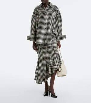 Attico Houndstooth Virgin Wool Shirt